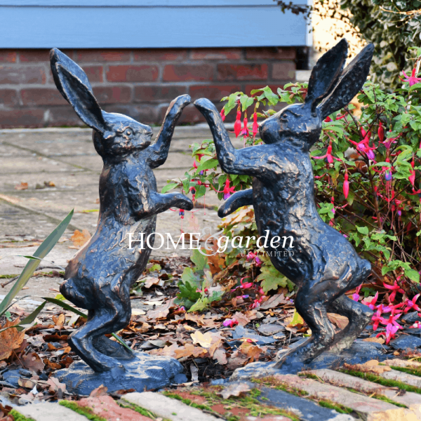 Boxing Hares Pair - Home & Garden UK